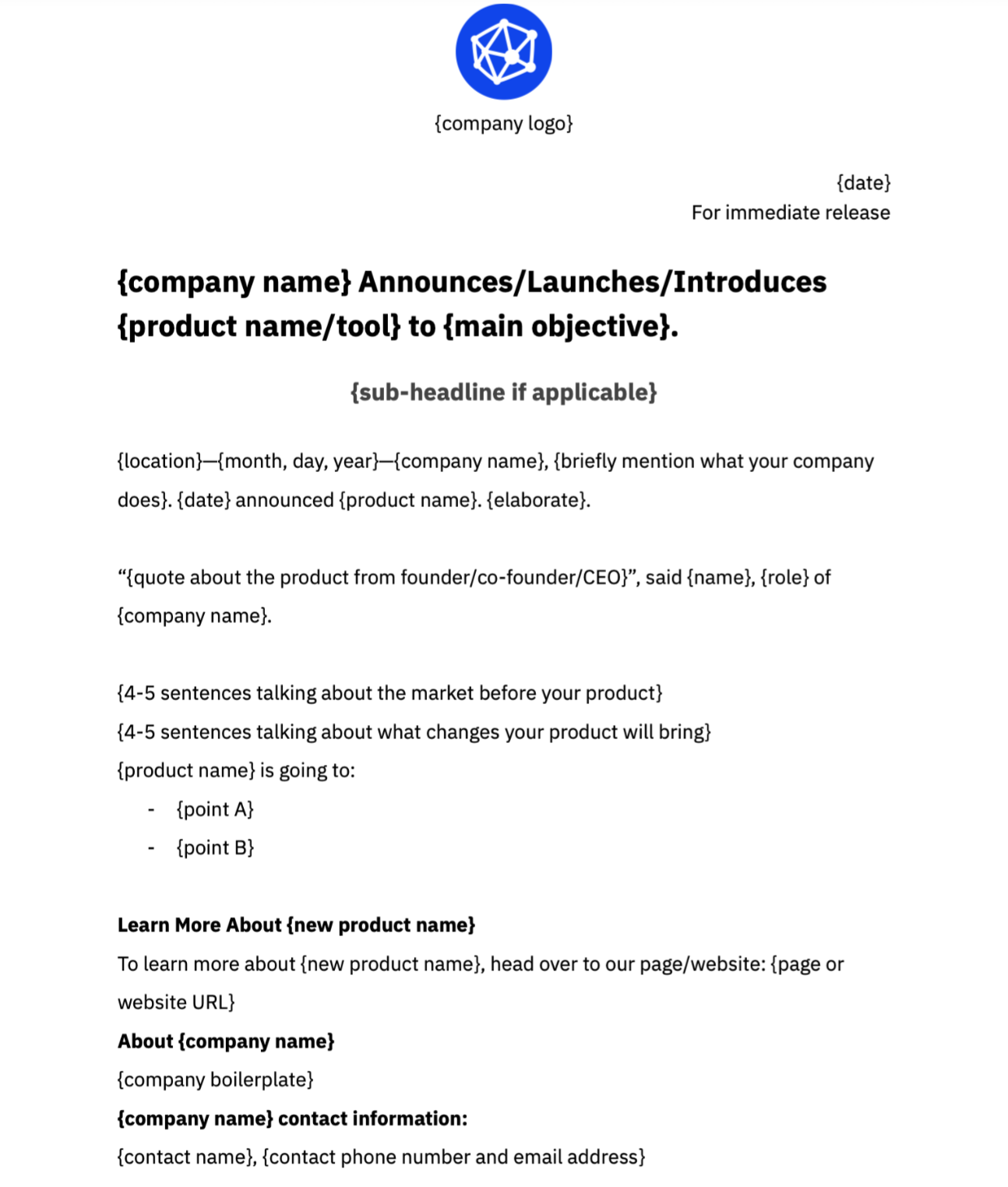 Product Launch Press Release: Elements, Examples & Template